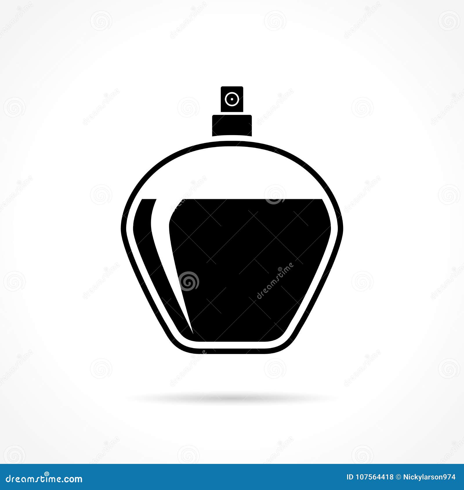Perfume Bottle Hand Drawn Painted Vector Illustration. Eau De Parfum ...