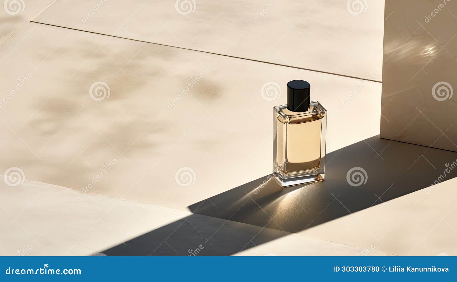 A Perfume Bottle Illuminated with Moody Lighting, Casting a Hyper ...