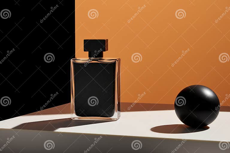 Perfume Bottle Minimalist Plane Geometric Composition Focus on Bottle ...