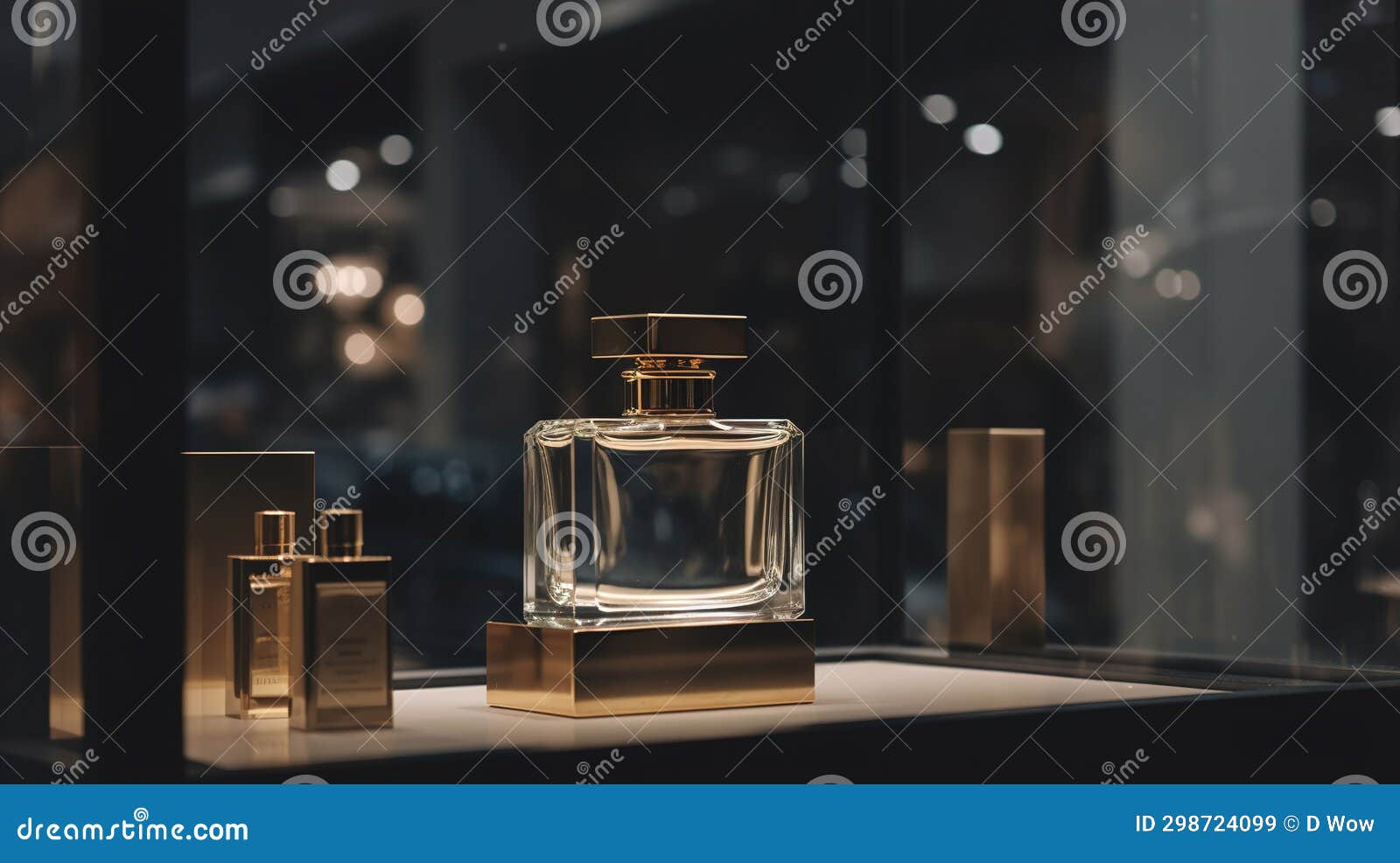 Perfume Bottle in a Minimalist Style on a Shop Window. Stock ...