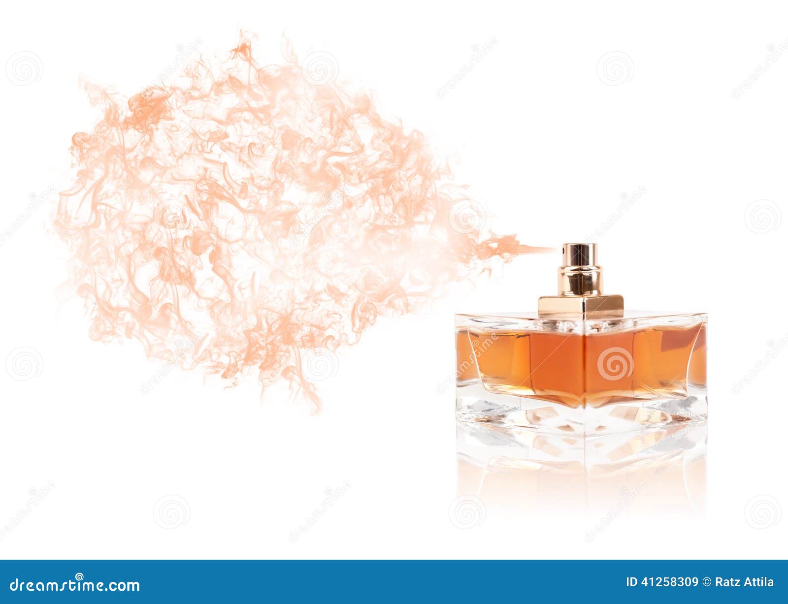 Perfume Bottle Spraying Colored Scent Stock Image - Image of hygiene ...