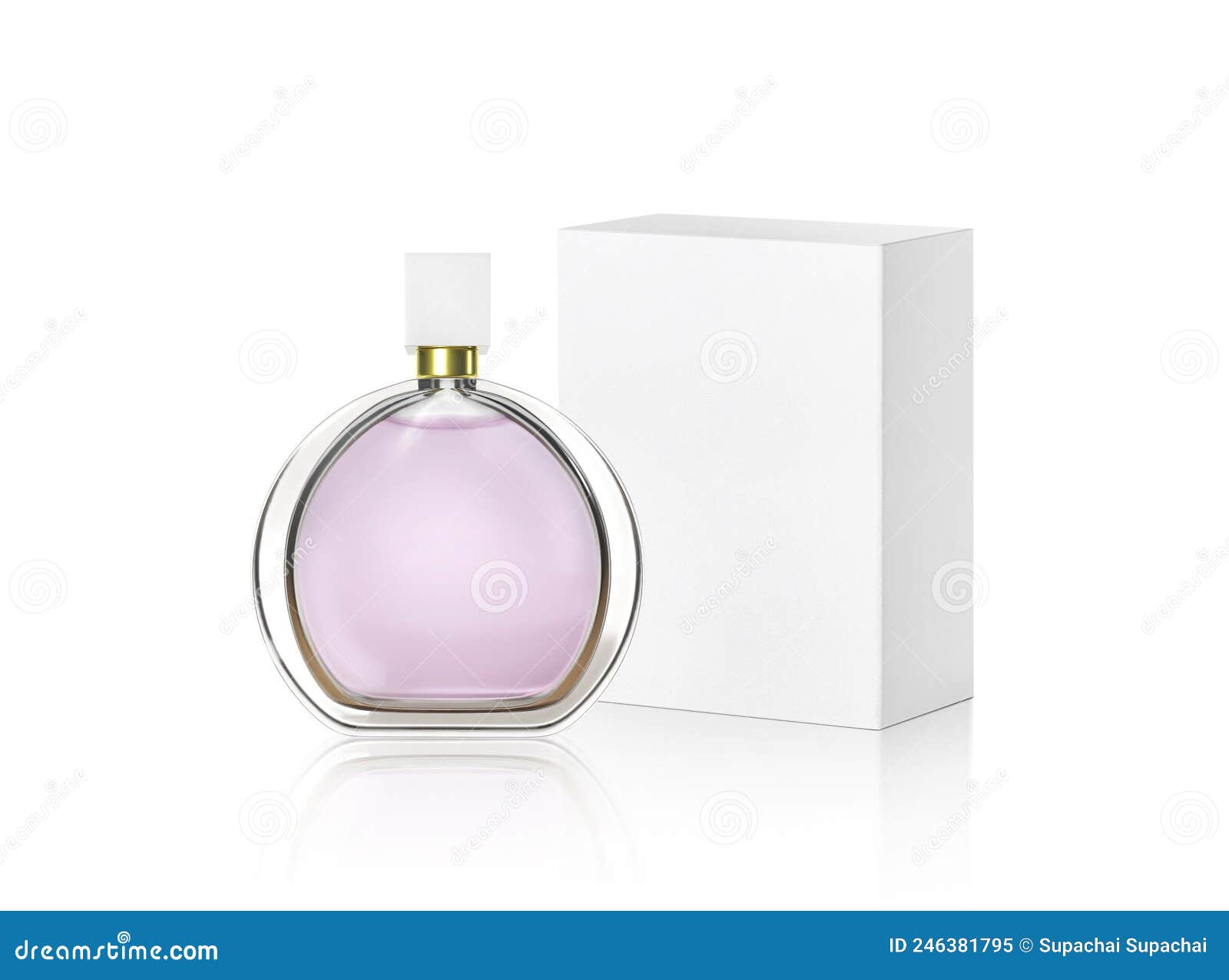 Perfume Bottle and White Packaging Box Stock Illustration ...