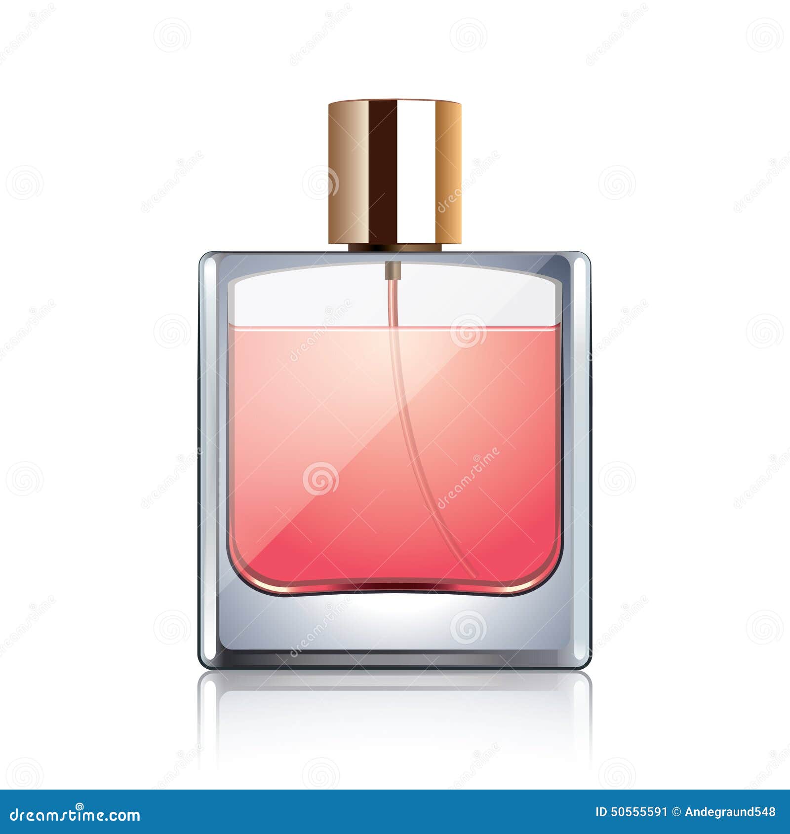 Perfume Bottle on White Vector Stock Vector - Illustration of perfumery ...