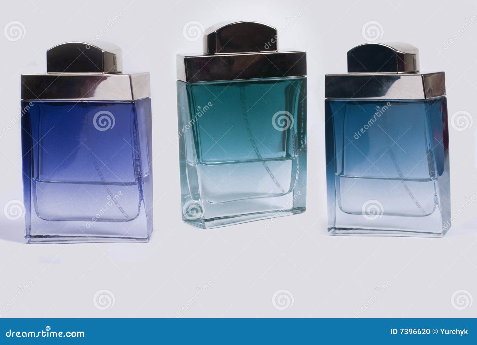 Perfume Bottles with Reflection Stock Photo - Image of potion ...