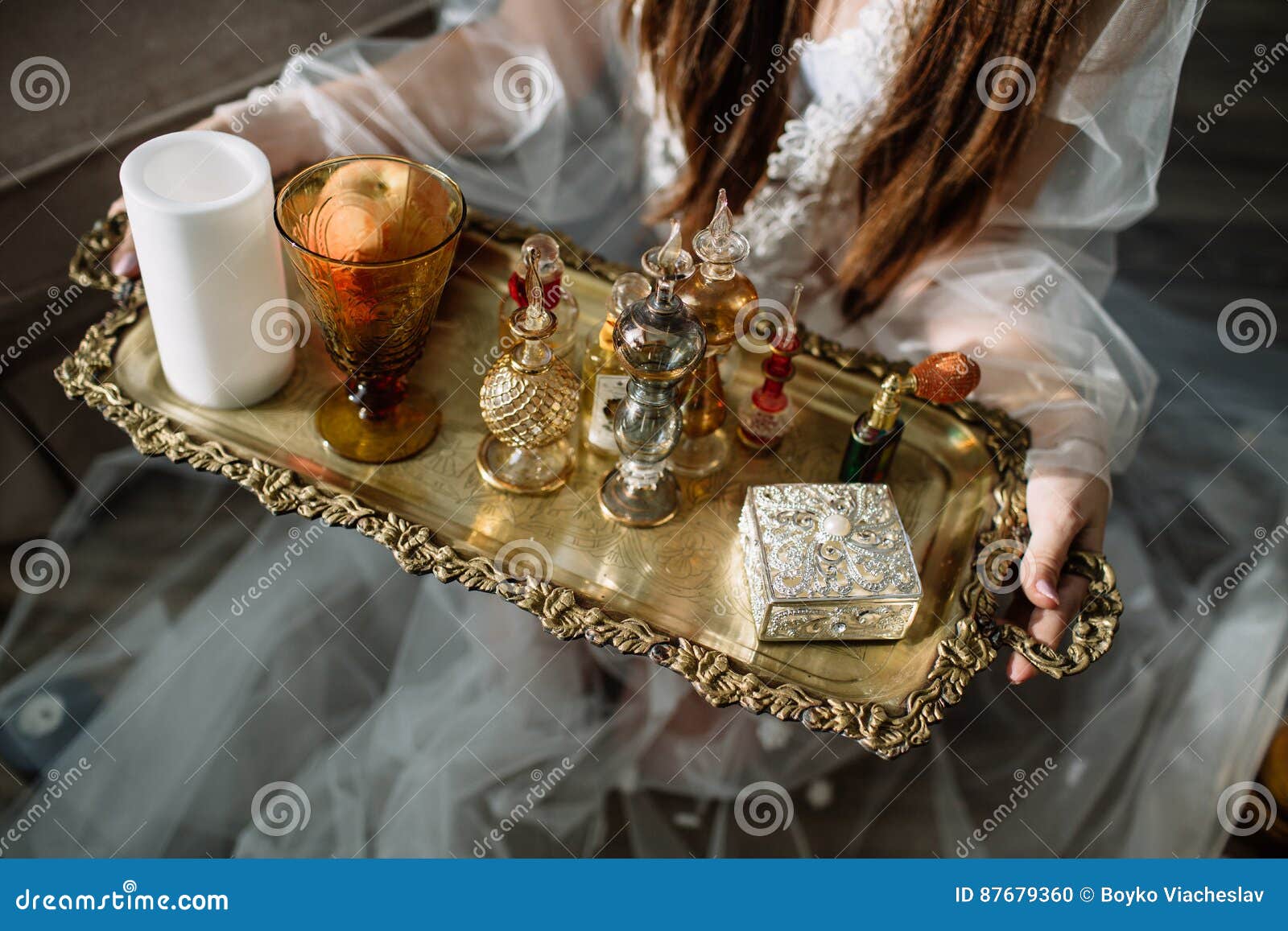 Perfume Bottles on the Table Stock Photo - Image of personal, care ...