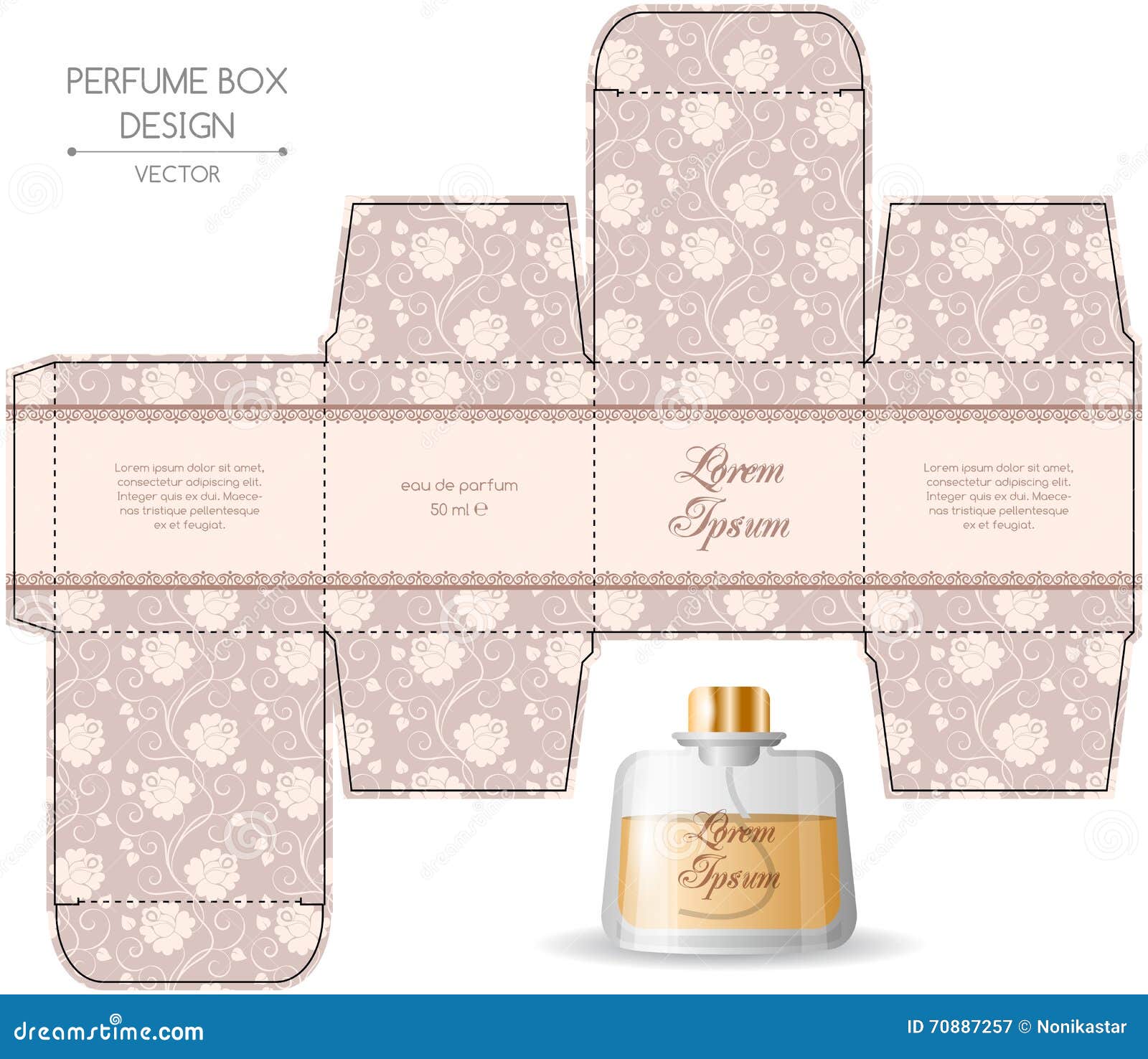 Perfume box design stock vector. Illustration of health - 70887257