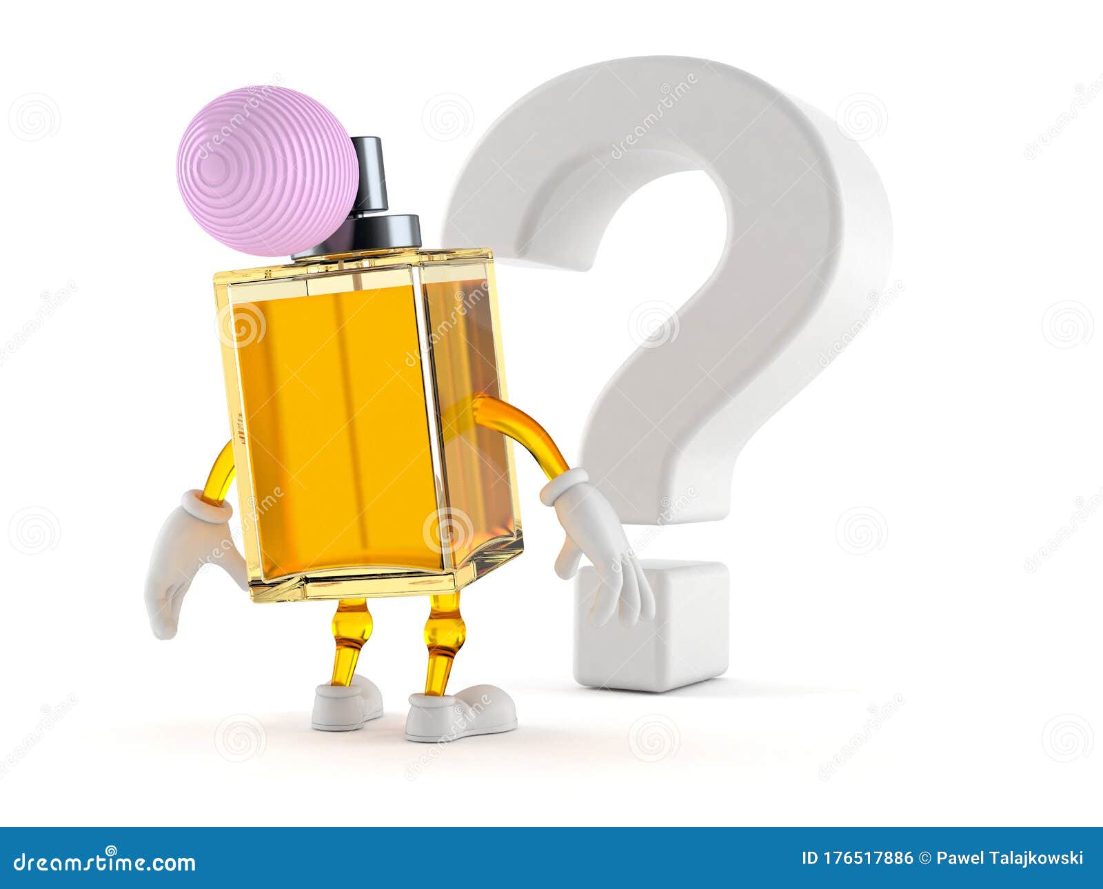 Perfume Character Looking at Question Mark Symbol Stock Illustration ...