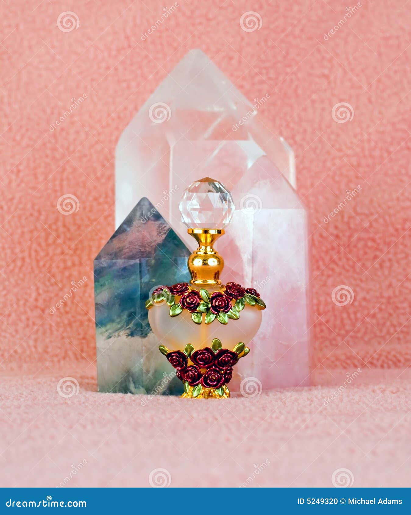 Perfume and Crystals stock photo. Image of bottle, love - 5249320