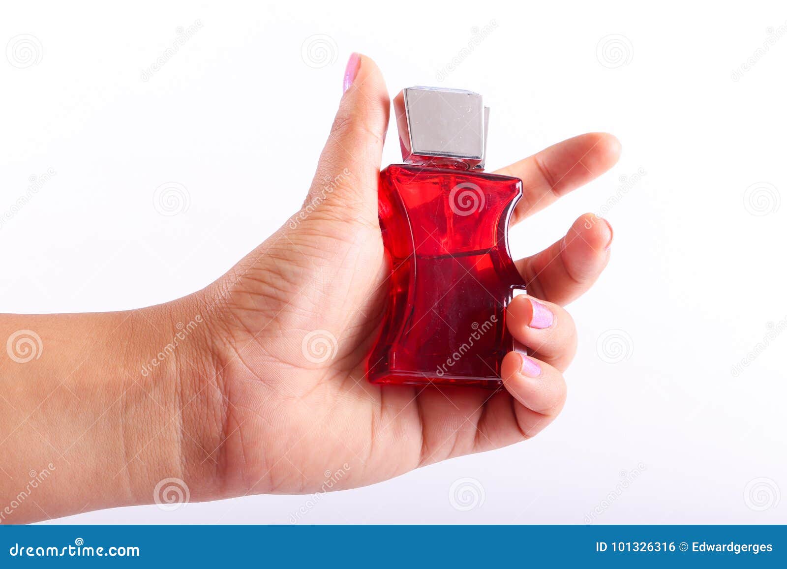 Perfume Del Control De La Mano De La Mujer Foto de archivo - Imagen de ...