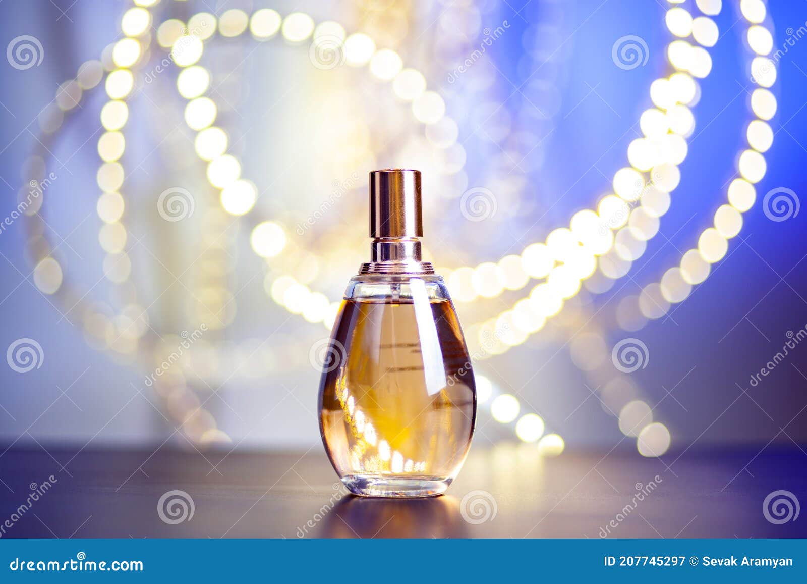 Perfume on Desk on Lights Background Stock Image - Image of body, woman ...
