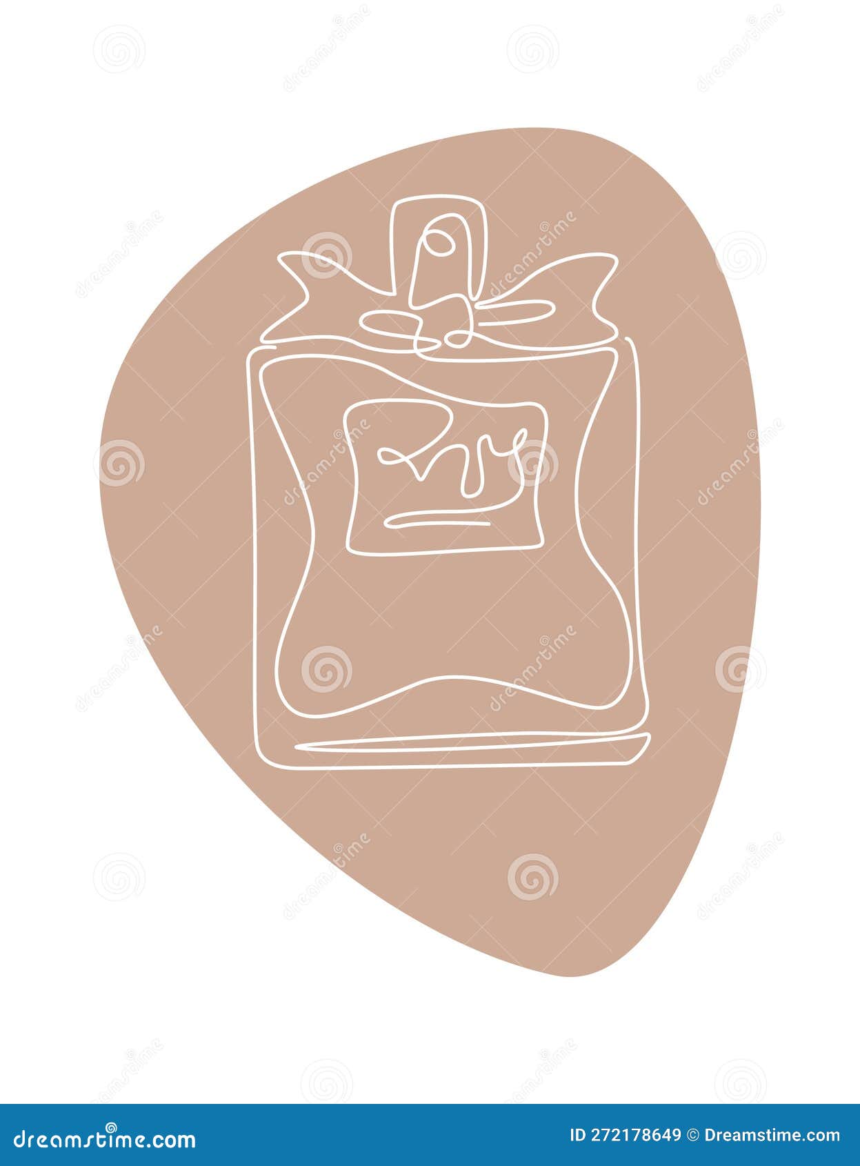 Perfume Drawing in Line Art in Color Spot Stock Vector - Illustration ...