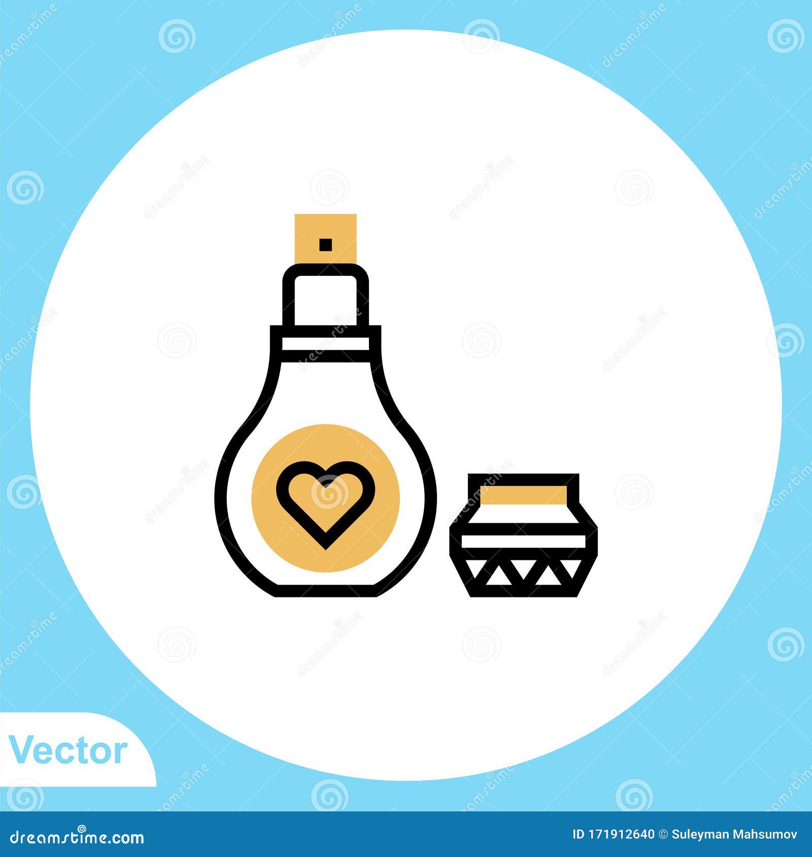 Perfume Flat Vector Icon Sign Symbol Stock Vector - Illustration of ...