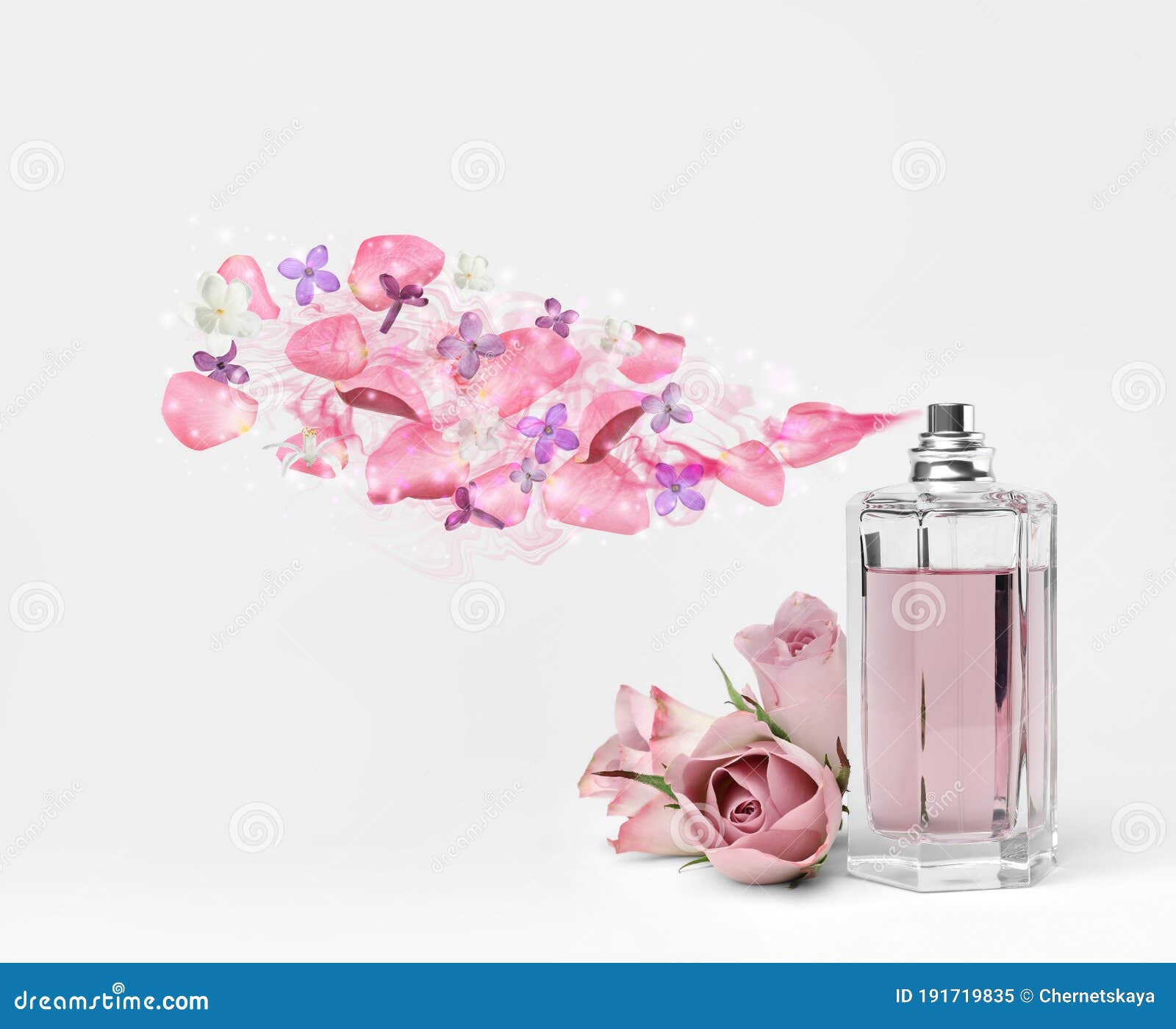 Perfume with Floral Scent on Background Stock Image - Image of beauty ...
