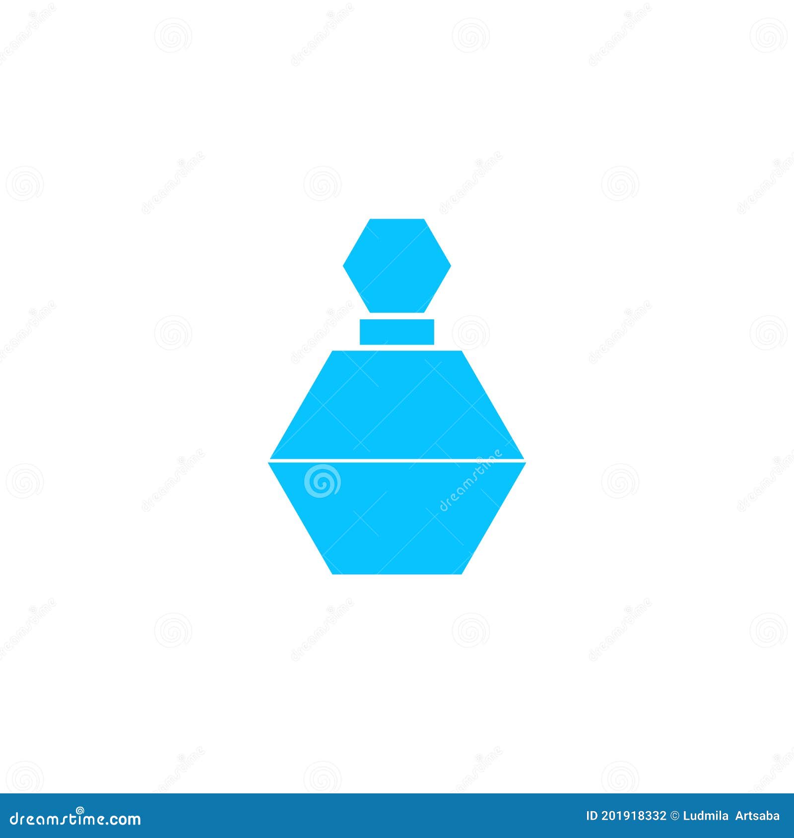 Perfume icon flat stock illustration. Illustration of label - 201918332