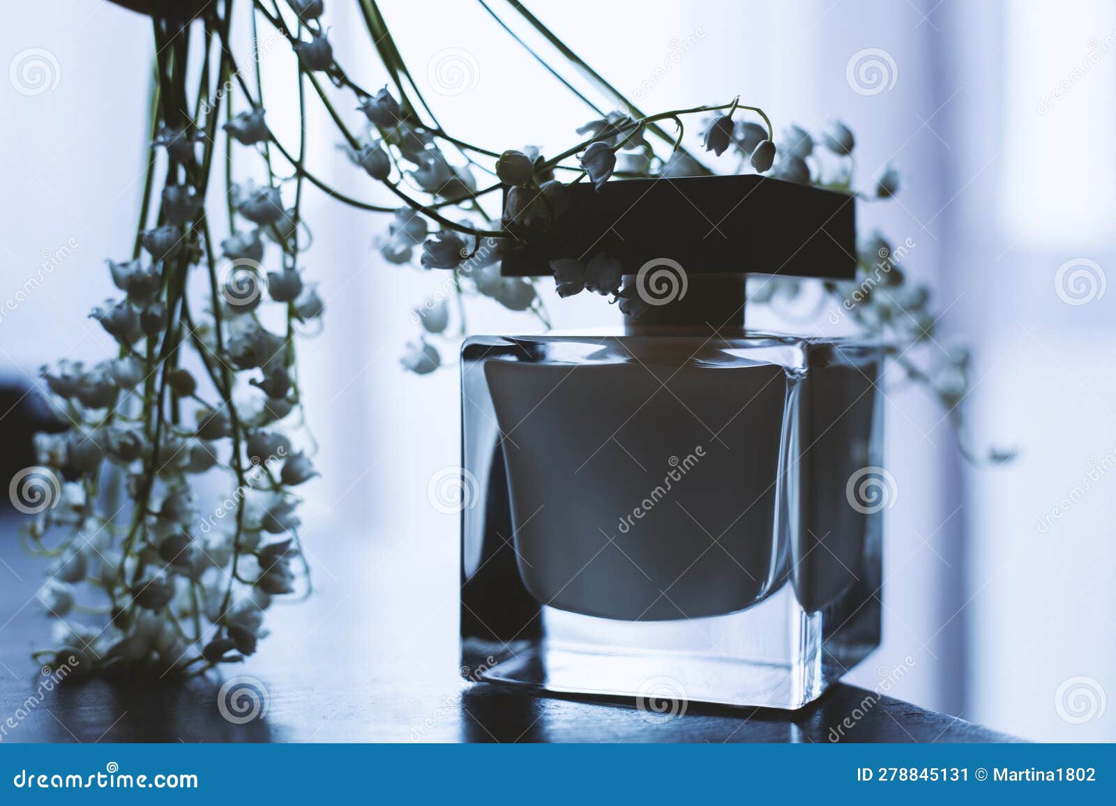 Perfume and Lilies of the Valley Stock Image - Image of background ...