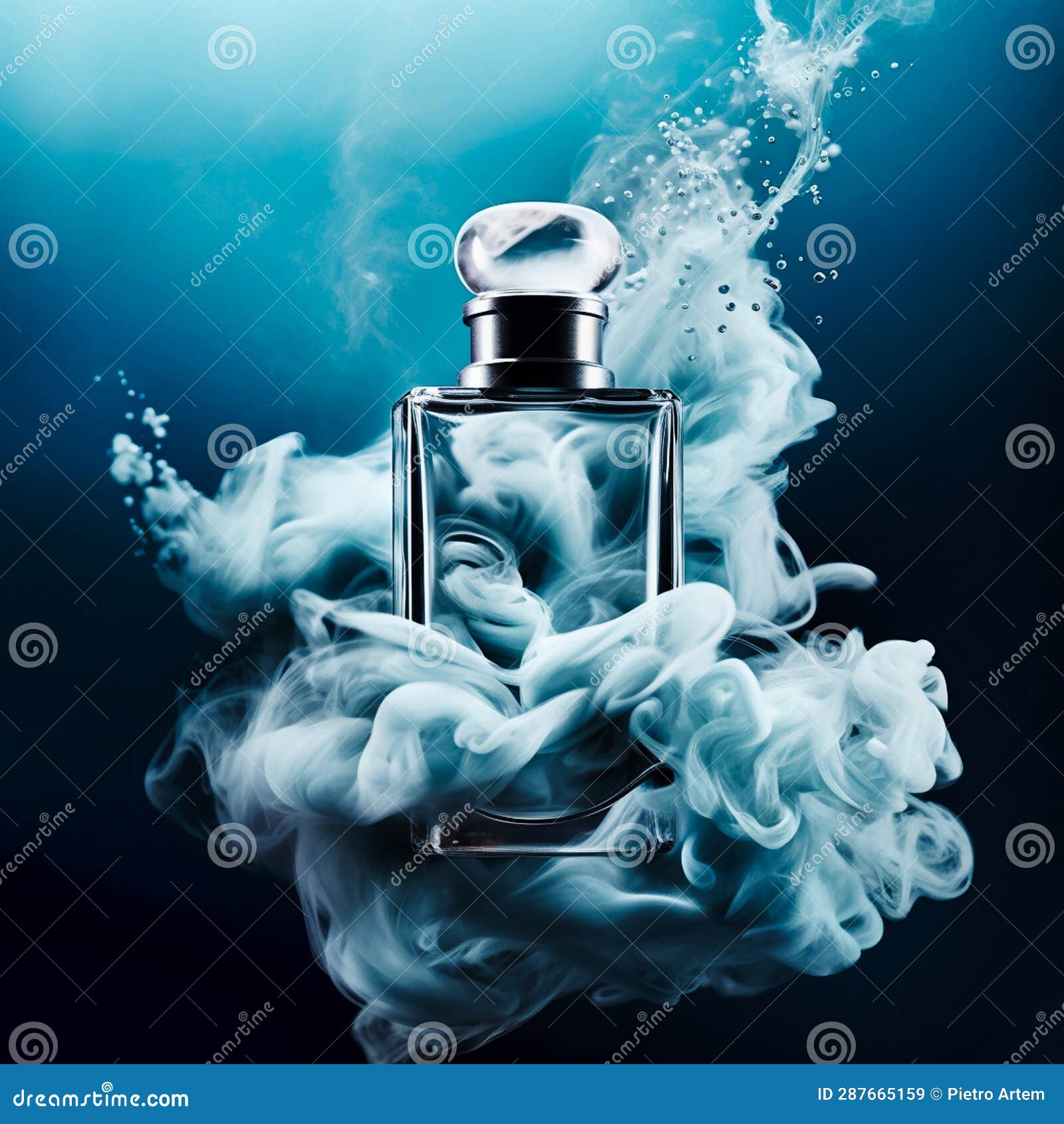 Perfume in a Liquid Cloud, Generative AI Stock Image - Image of motion ...