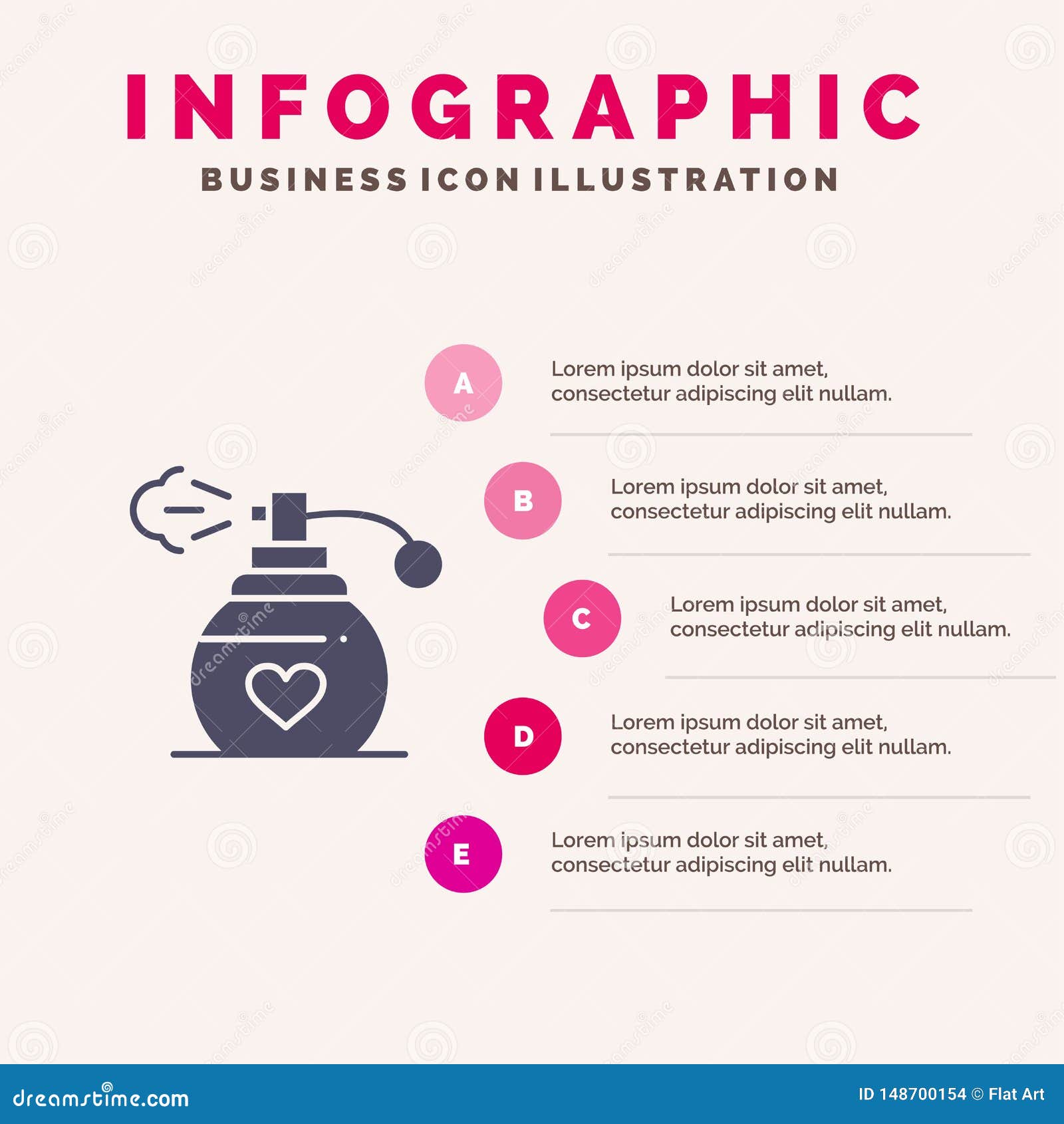 Perfume, Love, Gift Infographics Presentation Template. 5 Steps ...