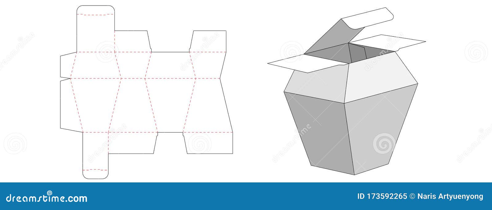 Perfume Packaging Box Die Cut Template Design Stock Vector ...