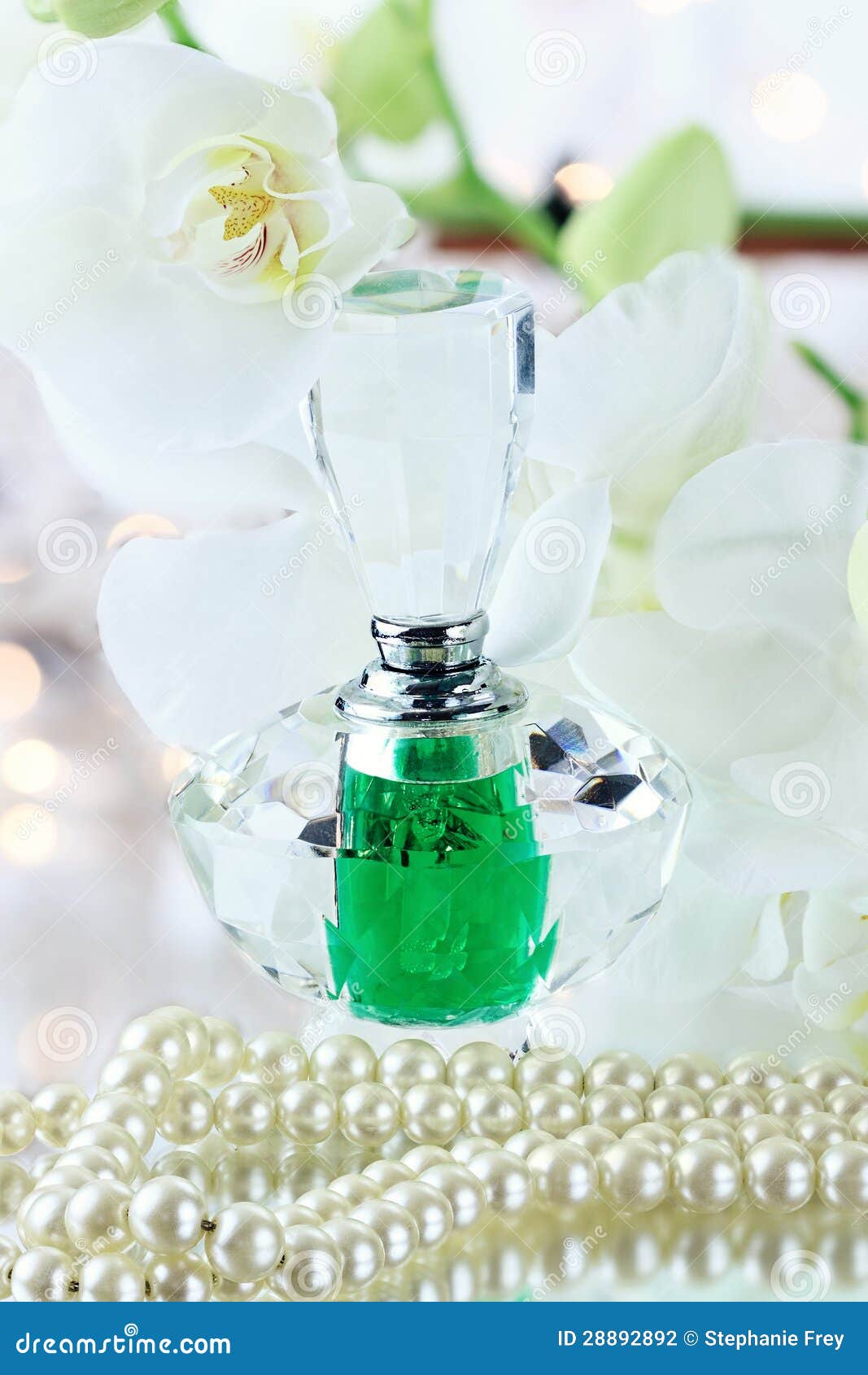 Perfume and Pearls stock photo. Image of detail, accessories - 28892892