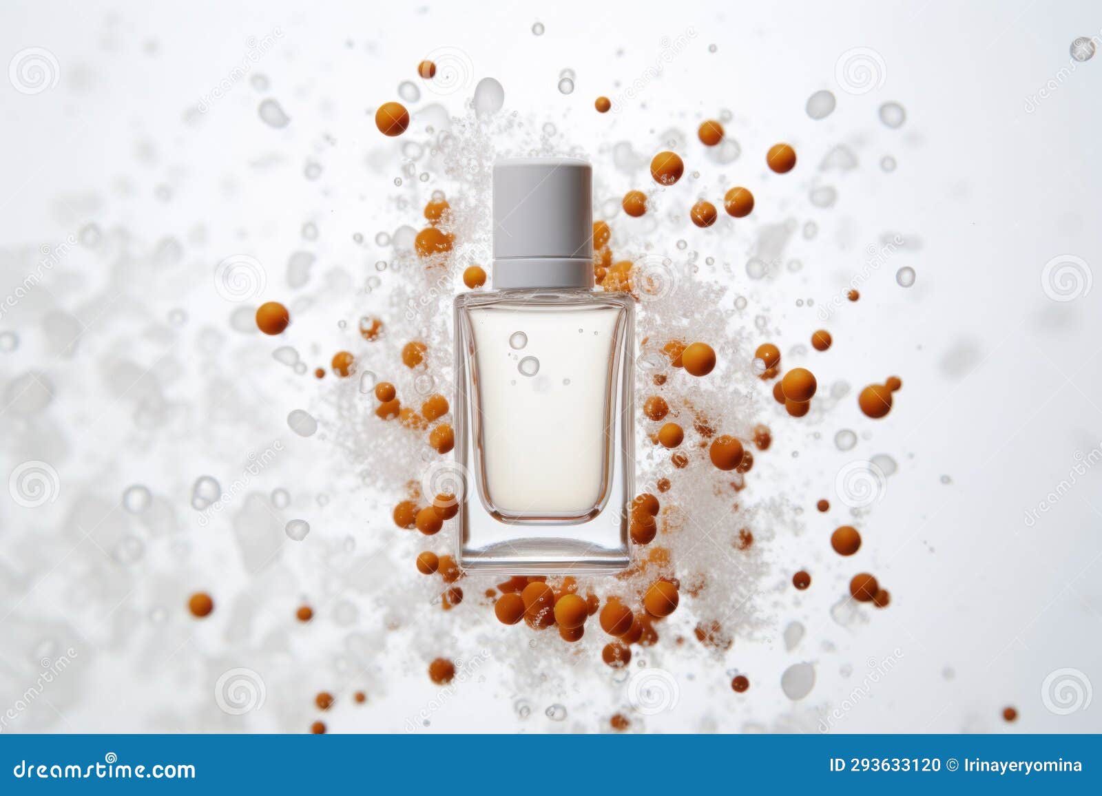 Perfume Pheromones on White Molecules Background. Molecular Perfumes ...