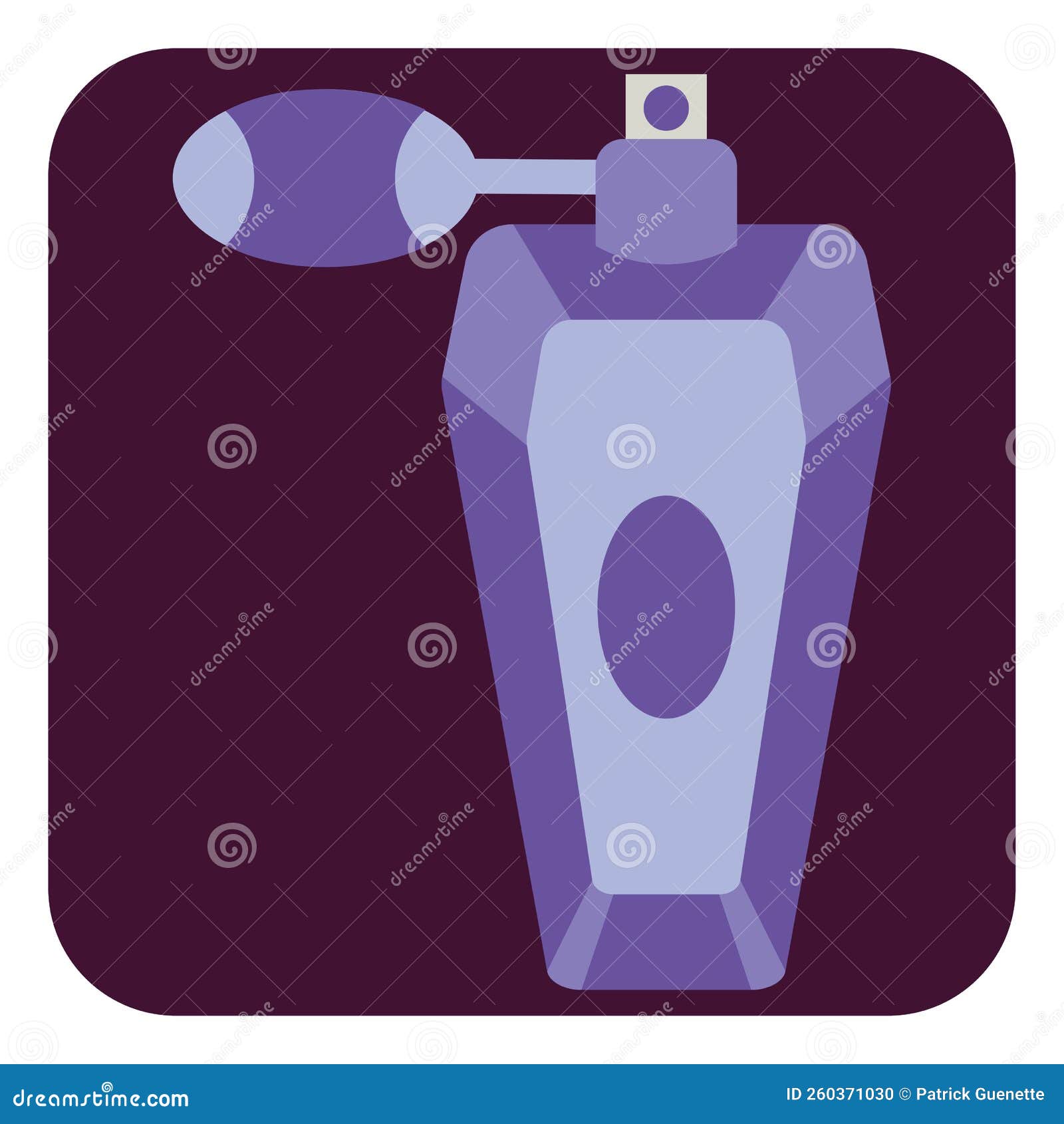 Perfume with pump, icon stock vector. Illustration of container - 260371030