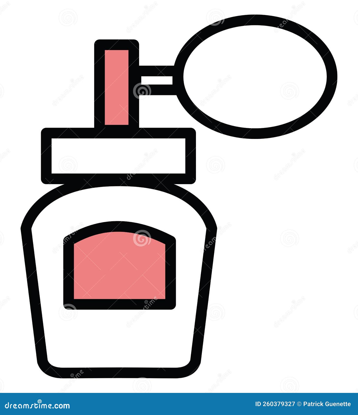 Perfume with pump, icon stock vector. Illustration of bottle - 260379327