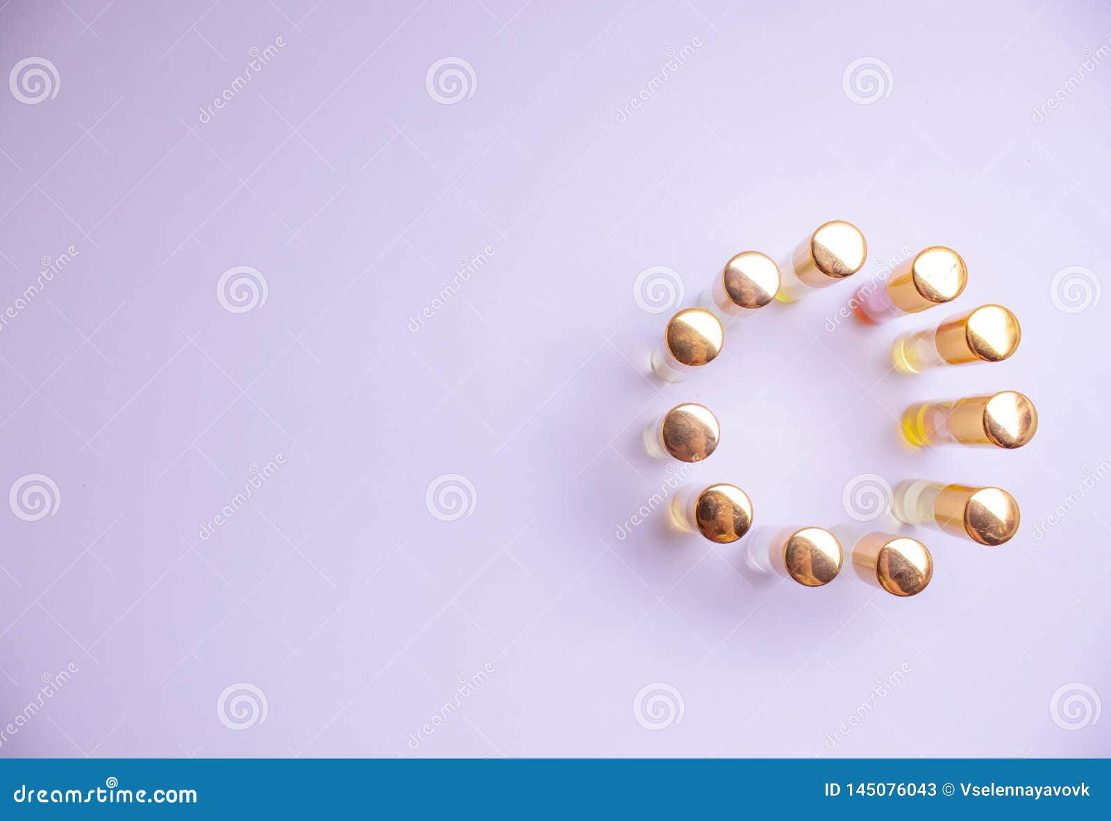 Perfume Sampleson White Background. Beautiful Composition with Perfume ...