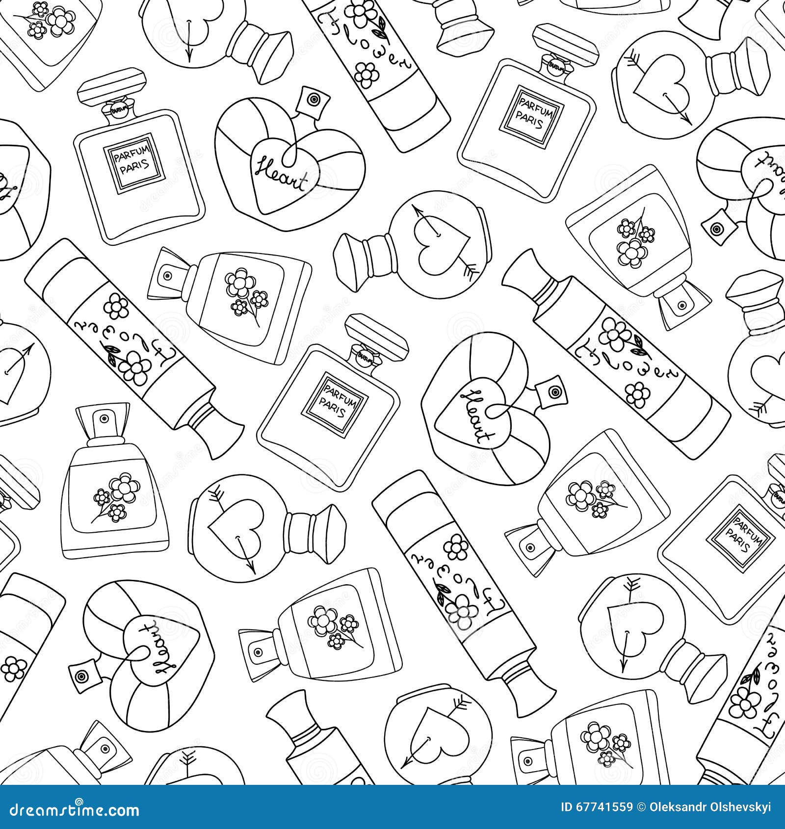 Perfume Seamless Pattern Background Stock Vector - Illustration of ...