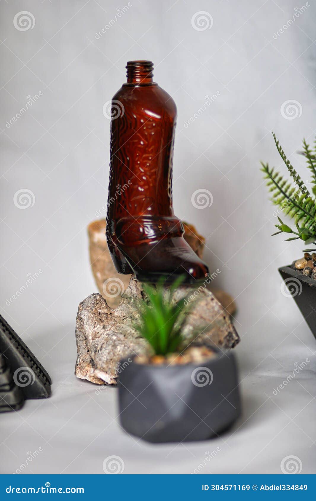 Perfume in the Shape of a Boot and Various Objects Stock Image - Image ...