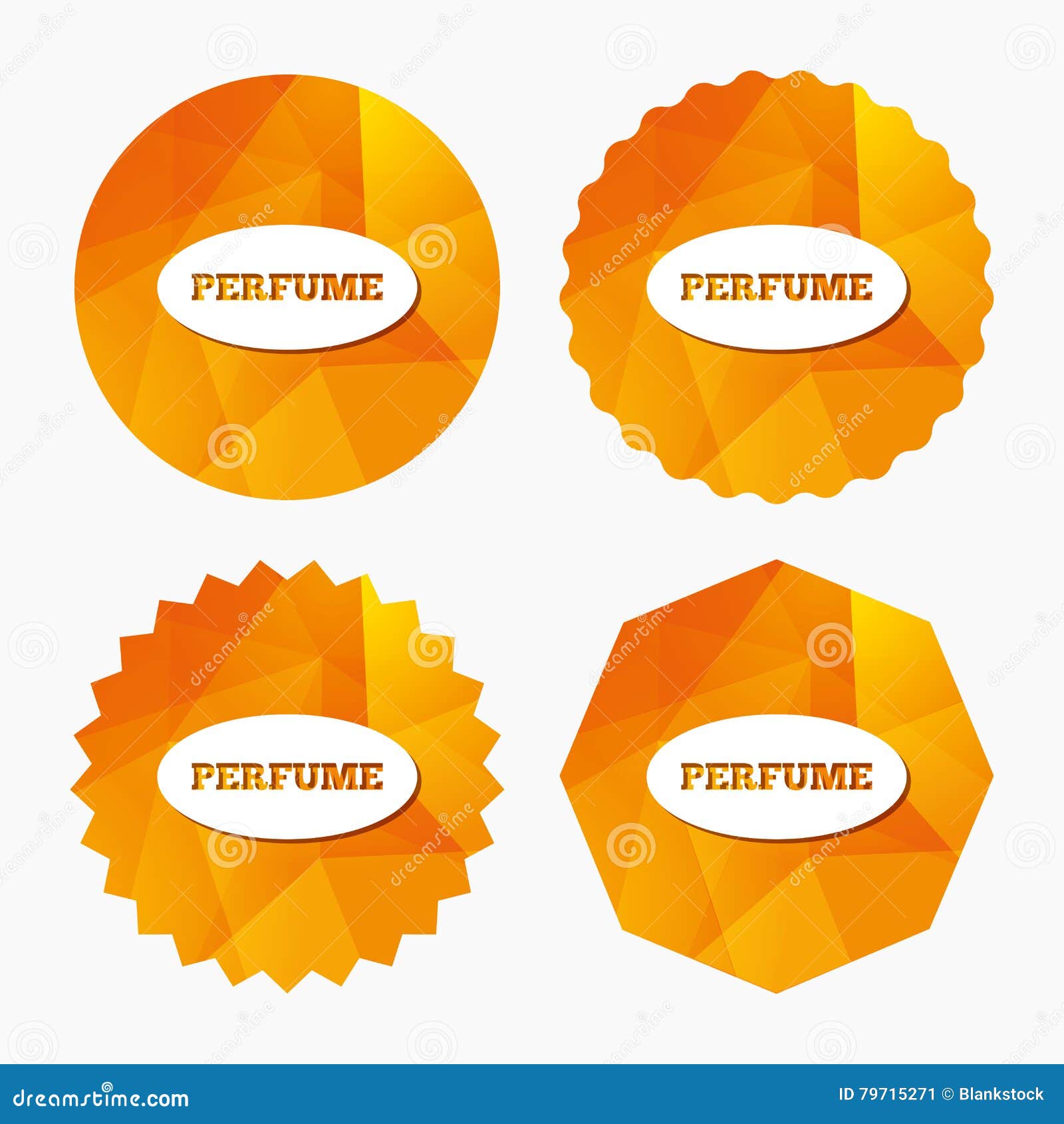 Perfume Sign Icon. Glamour Fragrance Oval Symbol Stock Vector ...