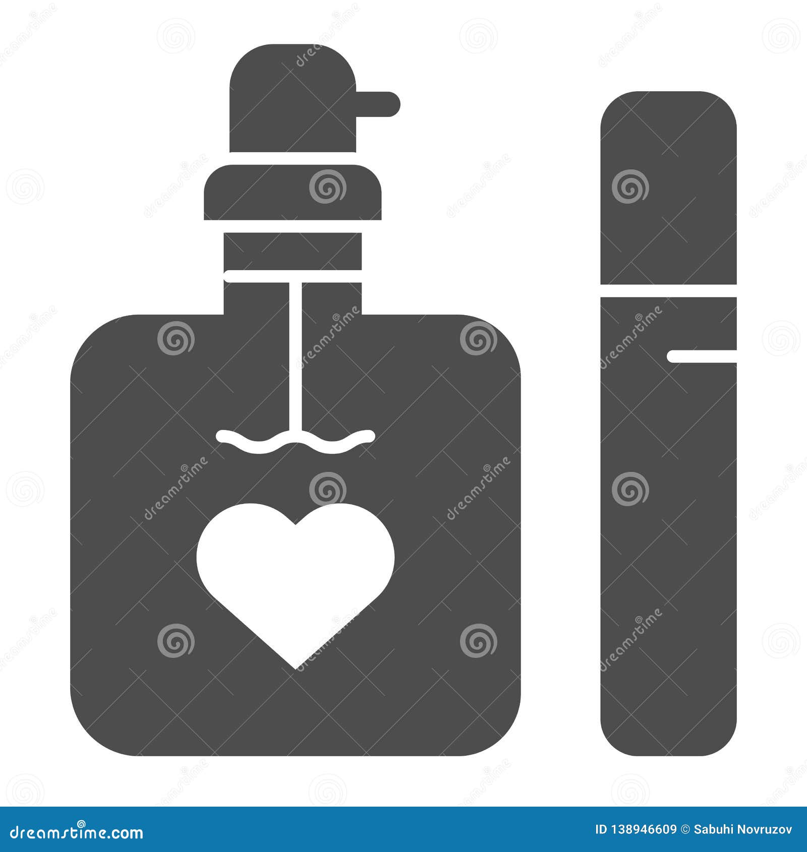Perfume Solid Icon. Fragrance Vector Illustration Isolated on White Stock Vector - Illustration ...