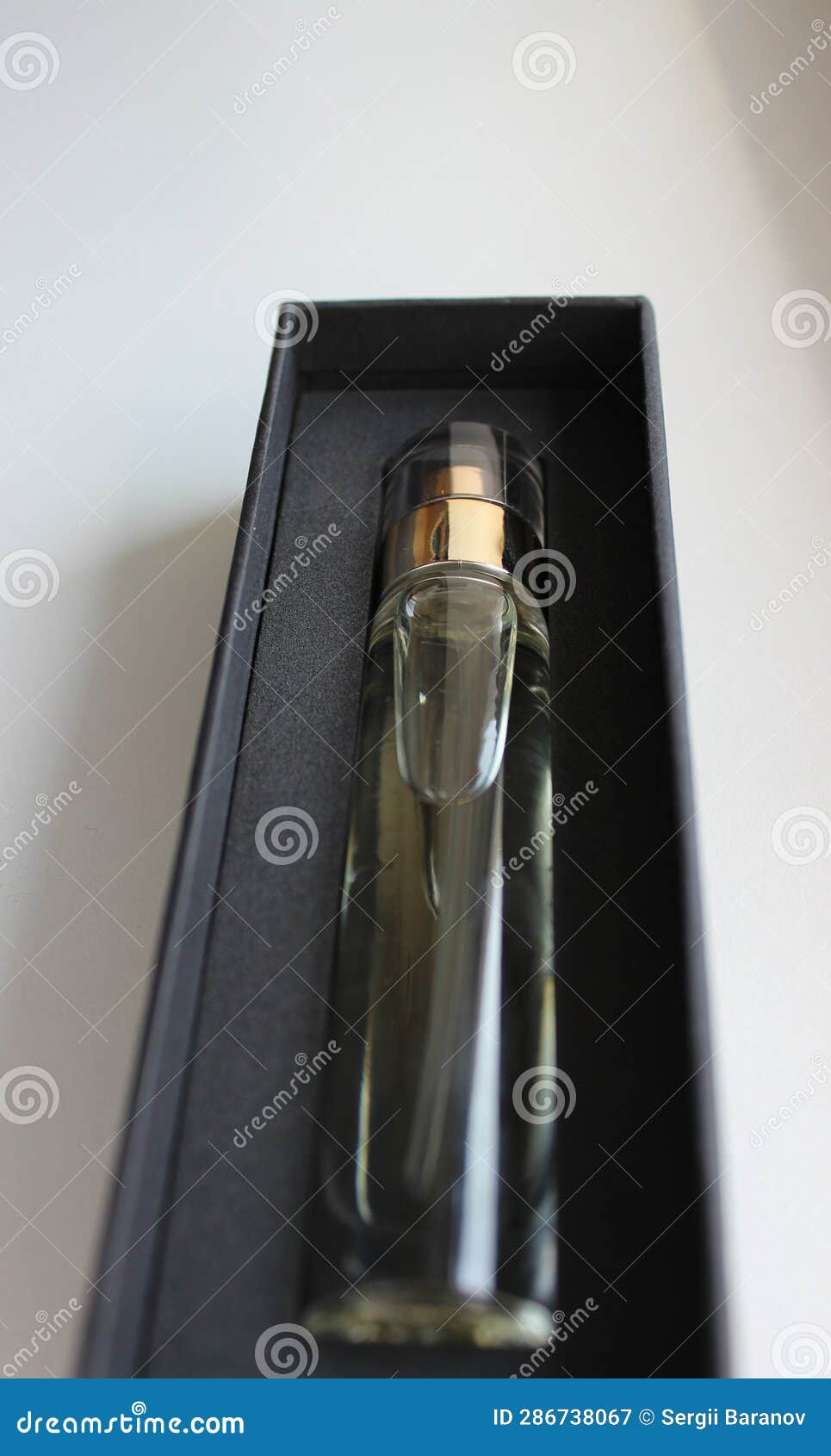 Perfume Spray Bottle in Soft Case Inside a Cardboard Box Stock Image ...