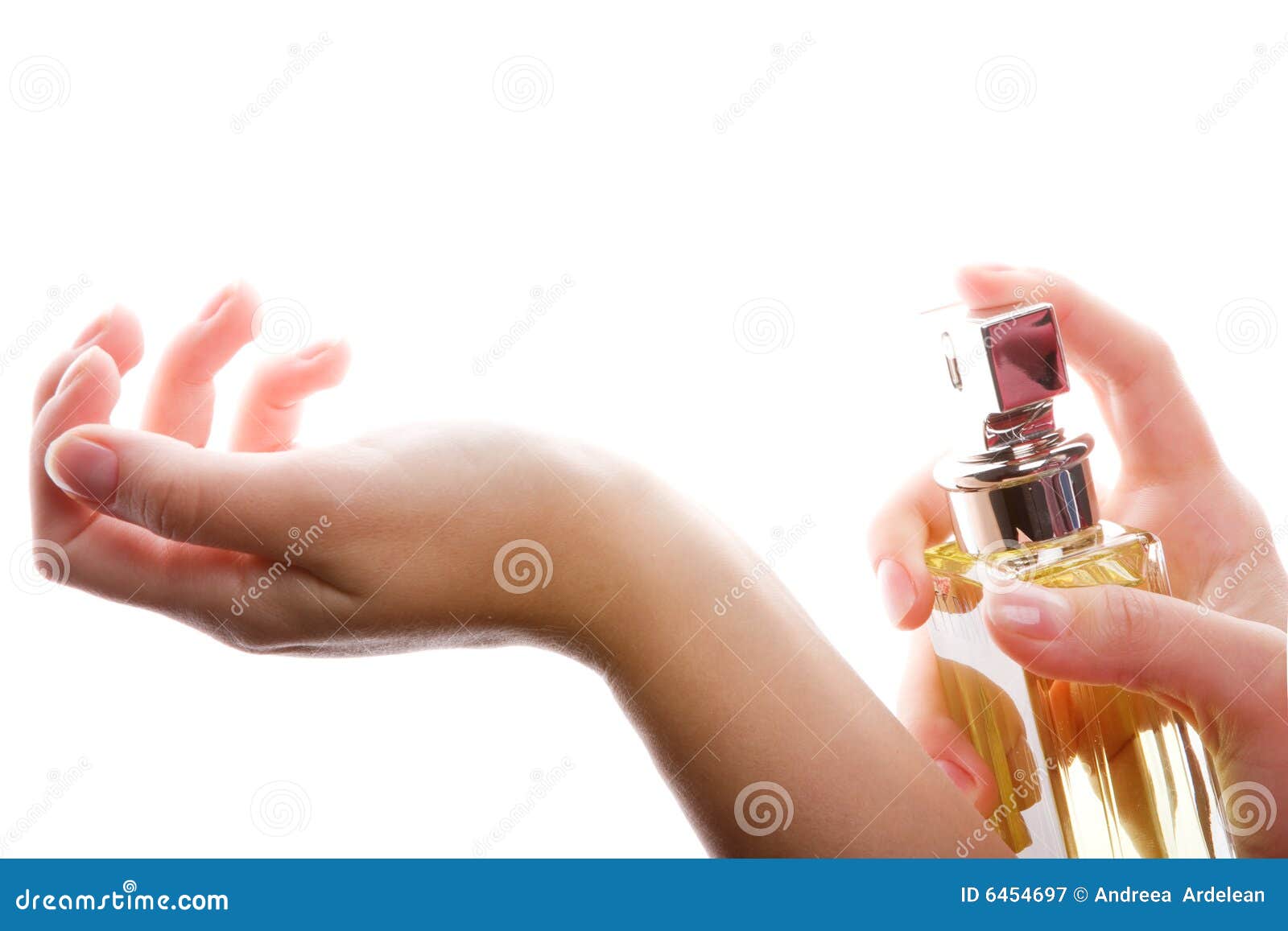 Perfume spraying stock image. Image of female, cosmetics - 6454697