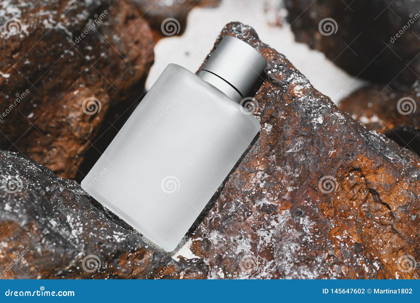 Bottle of Male Perfume on Stone Stock Photo - Image of spray, aromatic ...