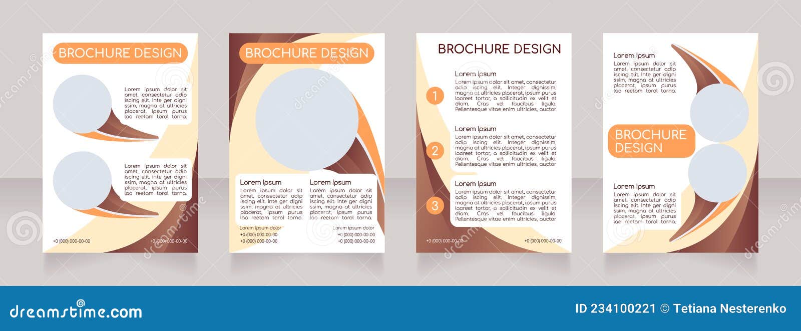 Perfume Store Advertisement Blank Brochure Layout Design Stock Vector ...