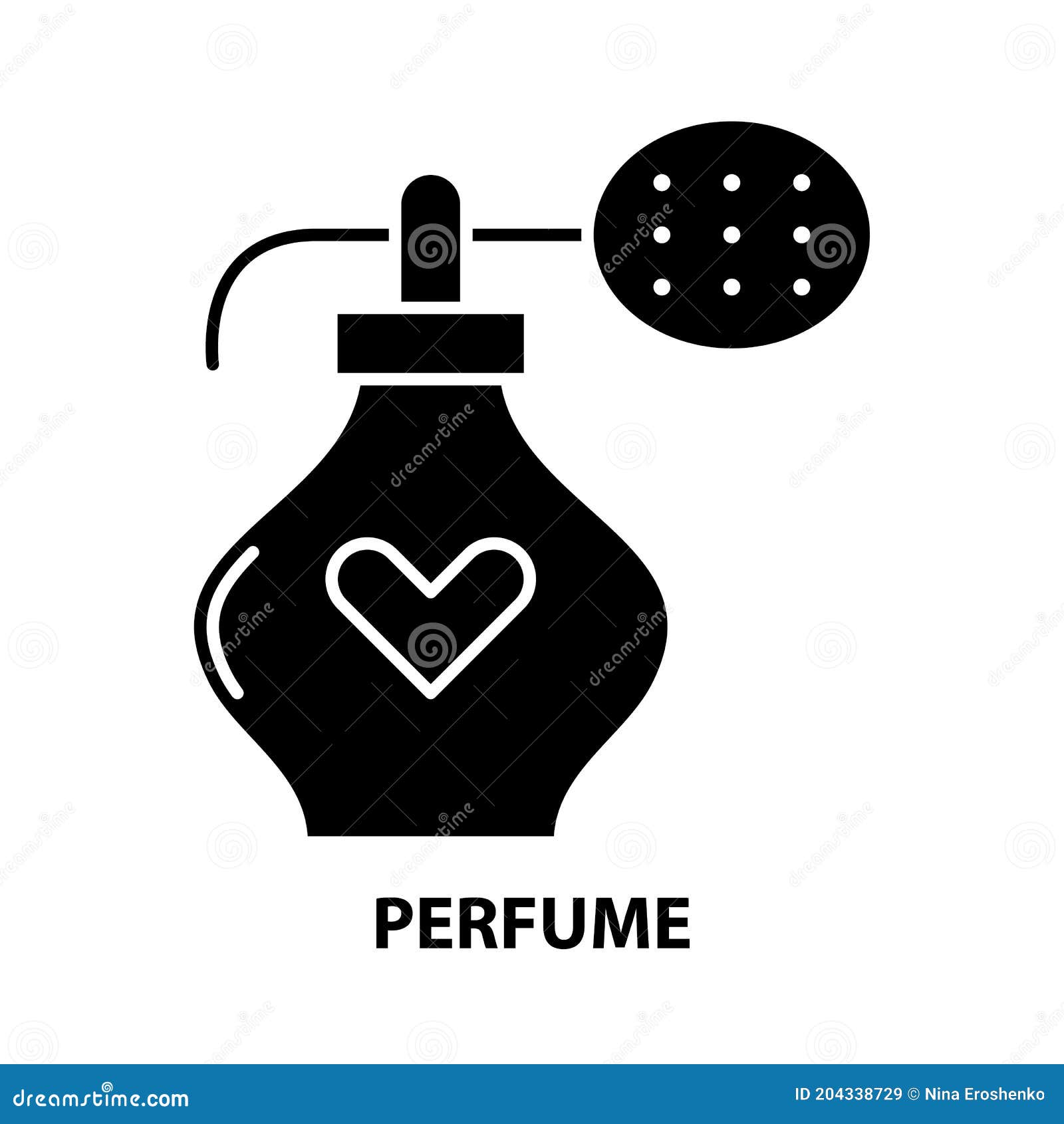 Perfume Symbol Icon, Black Vector Sign with Editable Strokes, Concept ...