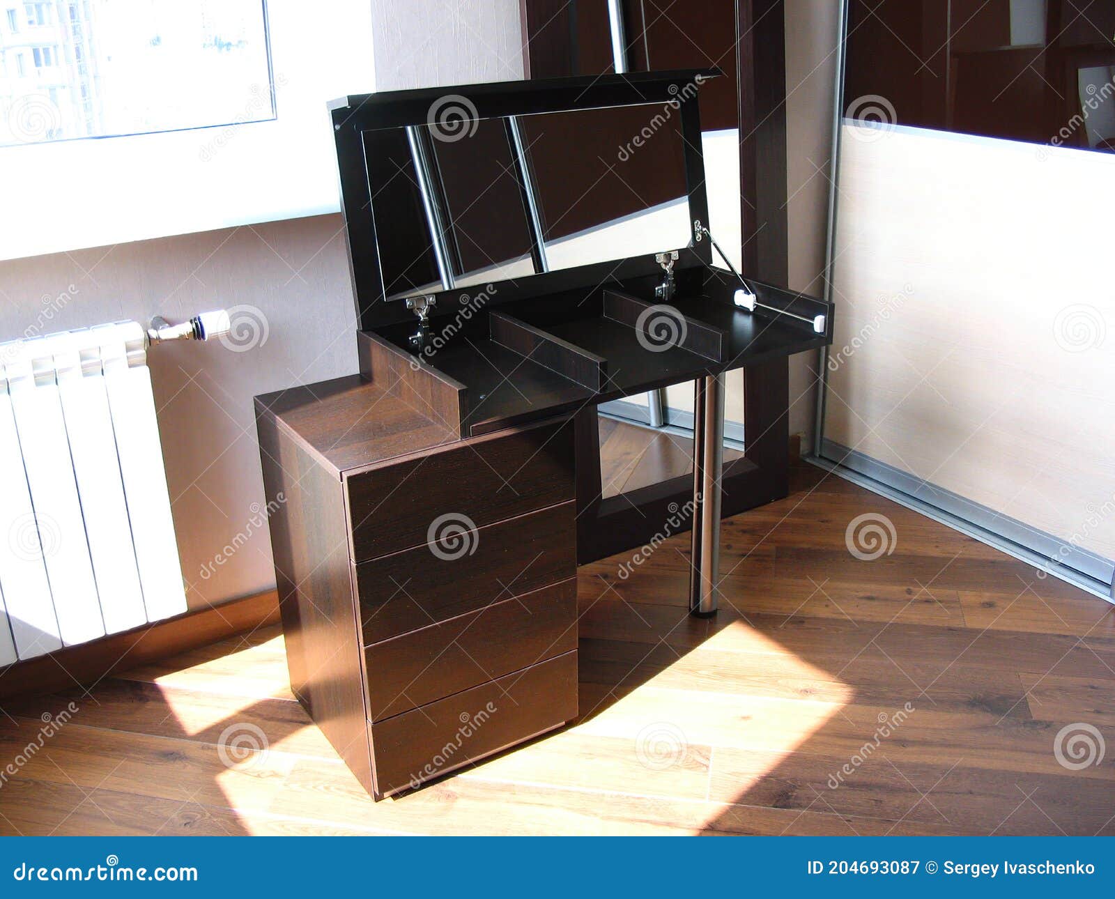 Perfume table handmade. stock image. Image of cabinetry - 204693087