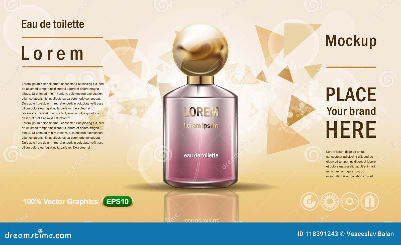 Perfume template ads stock vector. Illustration of element - 118391243