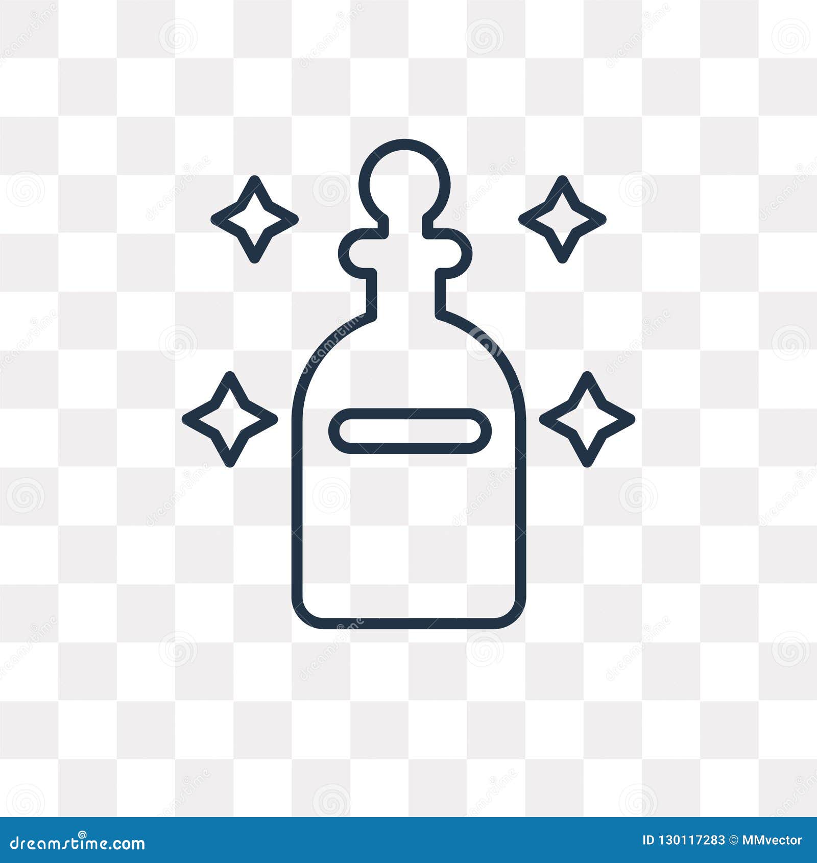 Perfume Vector Icon Isolated on Transparent Background, Linear P Stock ...
