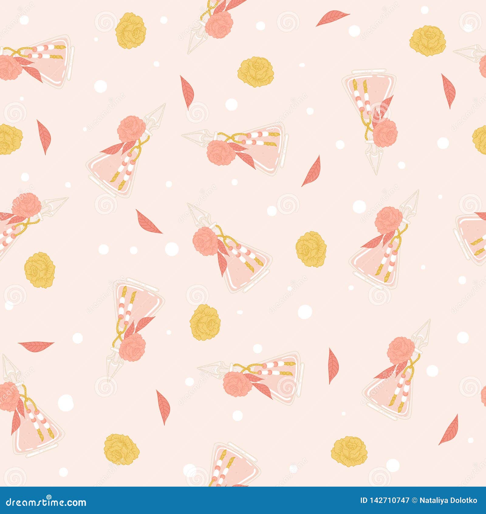 Perfume Vector Seamless Pattern Stock Vector - Illustration of flower ...