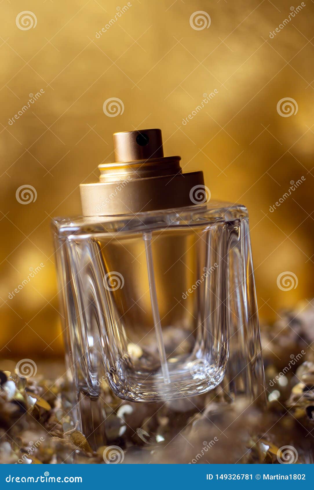 Perfume on Yellow Background Stock Image - Image of alcoholic, design ...