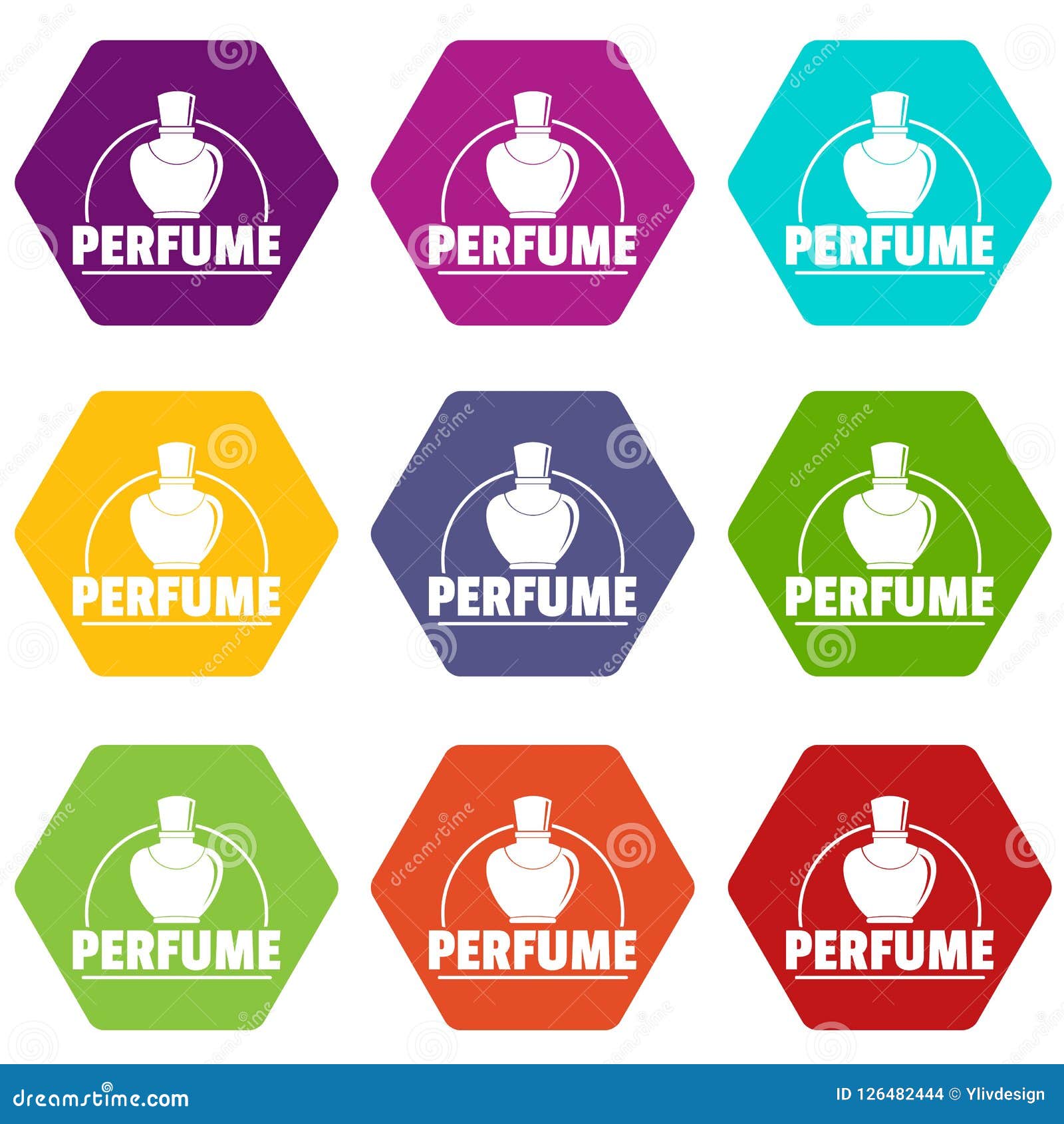 Perfumery Icons Set 9 Vector Stock Vector - Illustration of logotype ...