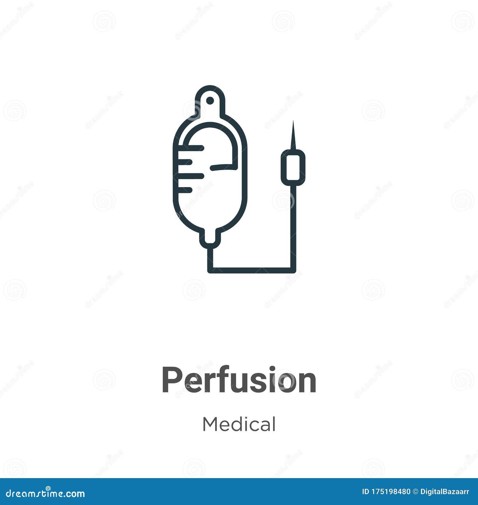 Perfusion Outline Vector Icon. Thin Line Black Perfusion Icon, Flat ...