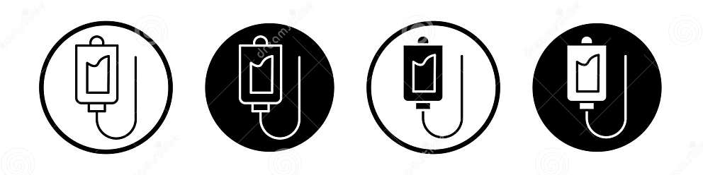 Perfusion Thin Line Vector Icon Set Stock Illustration - Illustration ...