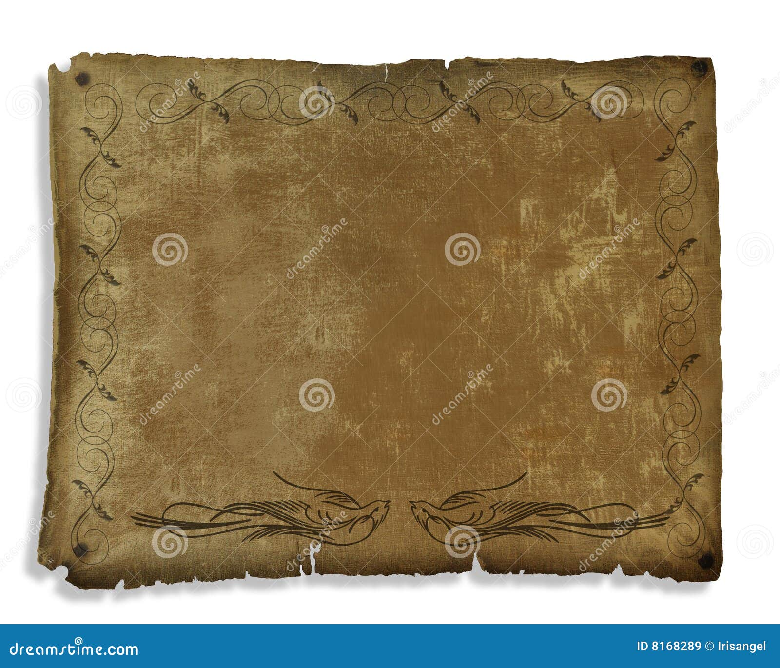 Pergamena antica decorata illustrazione di stock. Illustrazione di ...