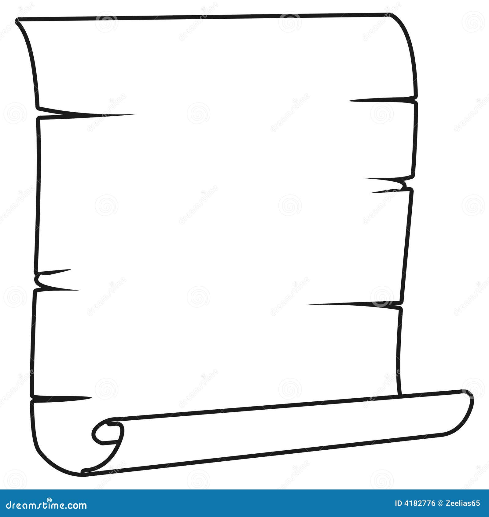 Pergament vektor abbildung. Illustration von stück, gerollt - 4182776