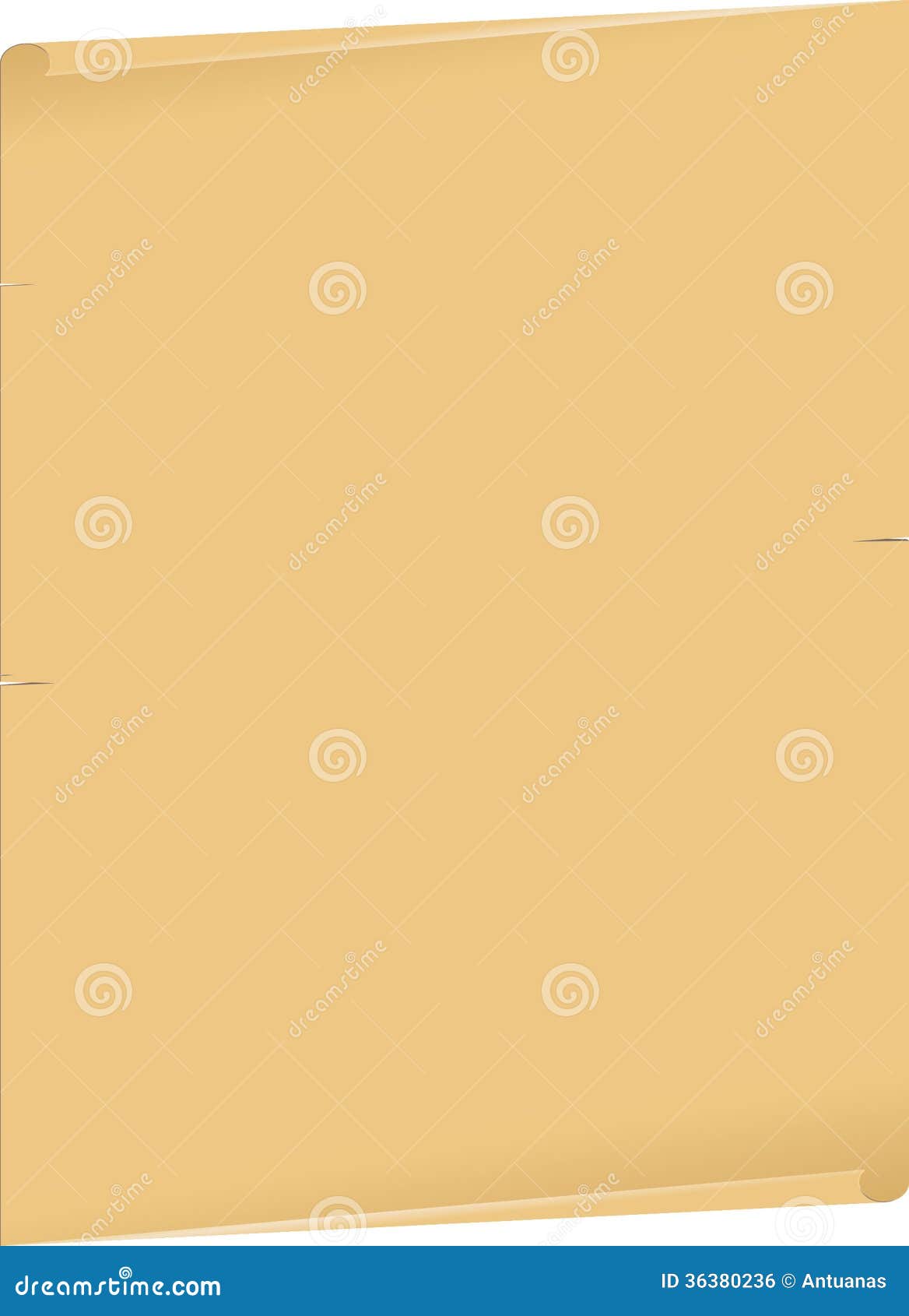 Set Of Old Paper Pergament Hand Drawn Vector Illustration. Paper Scroll ...