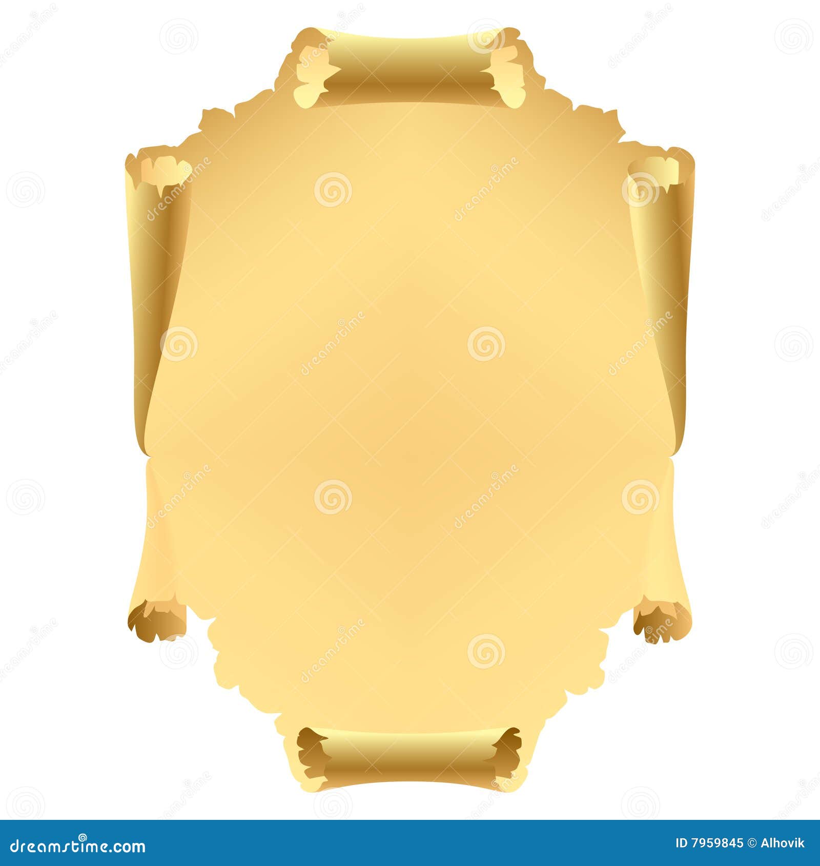 Pergamino del vector ilustración del vector. Ilustración de documento ...