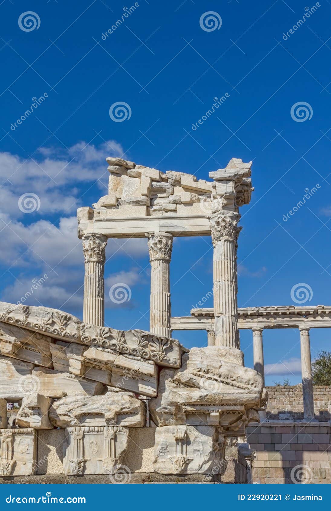 Pergamon stock image. Image of archeology, trajan, ruins - 22920221
