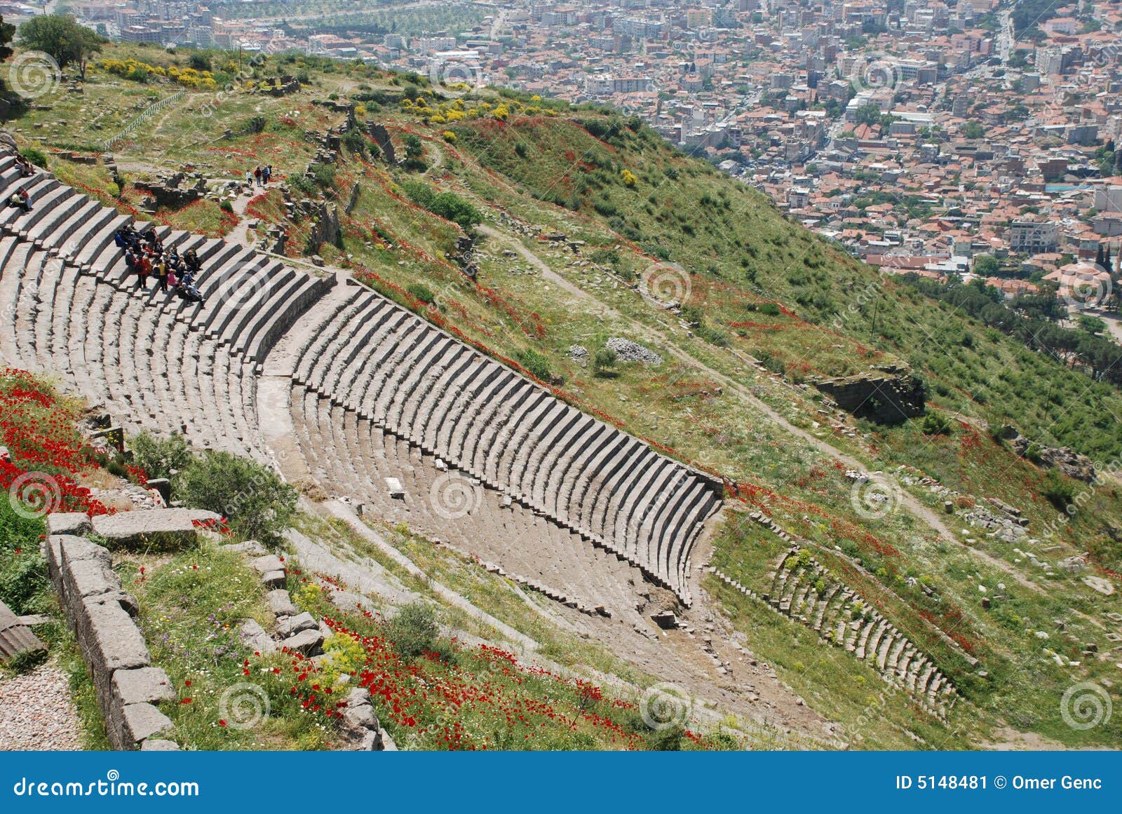 Pergamon acropolis theatre stock image. Image of museum - 5148481